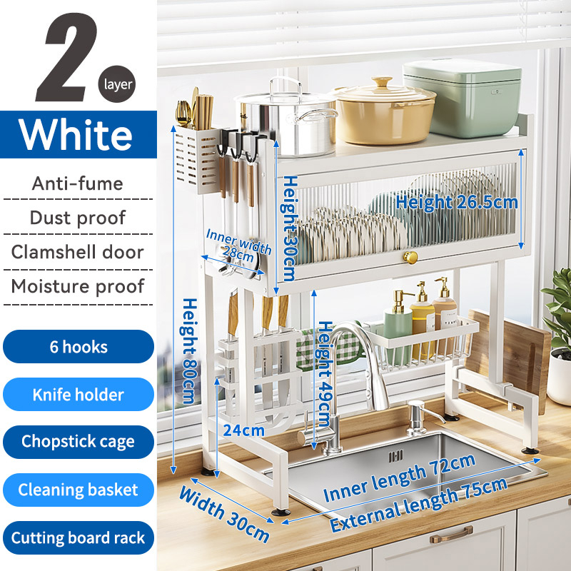 Kitchen Rack Dish Rack Rak Dapur Rak Pinggan With Cabinet Rak Sinki ...