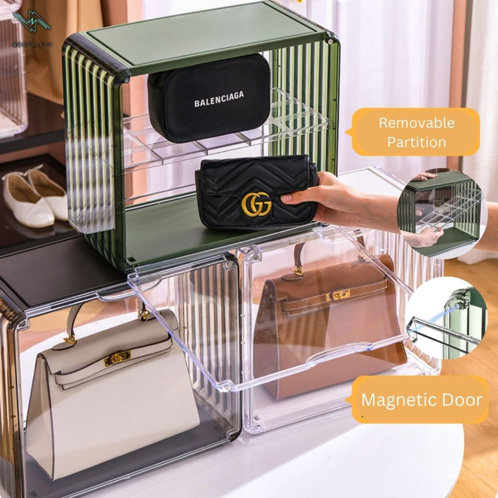 Magnetic Transparent Acrylic Display Storage Box | Clear Show Case with ...