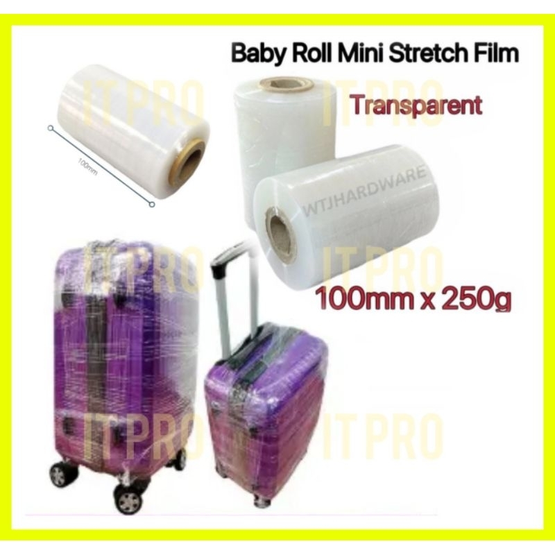 PRO🏠Clear Mini Stretch Film/Wrapping Firm - 100mm (220g x 1 Roll ...