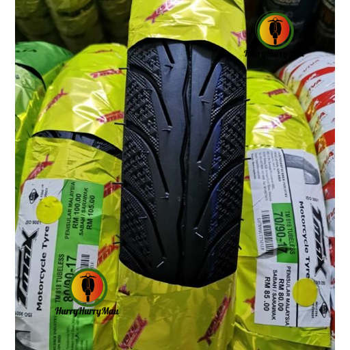 TM818 TMAX TYRE VIVA TM818 70/90-17 or 80/90-17 TUBELESS MOTOR TYRE ...