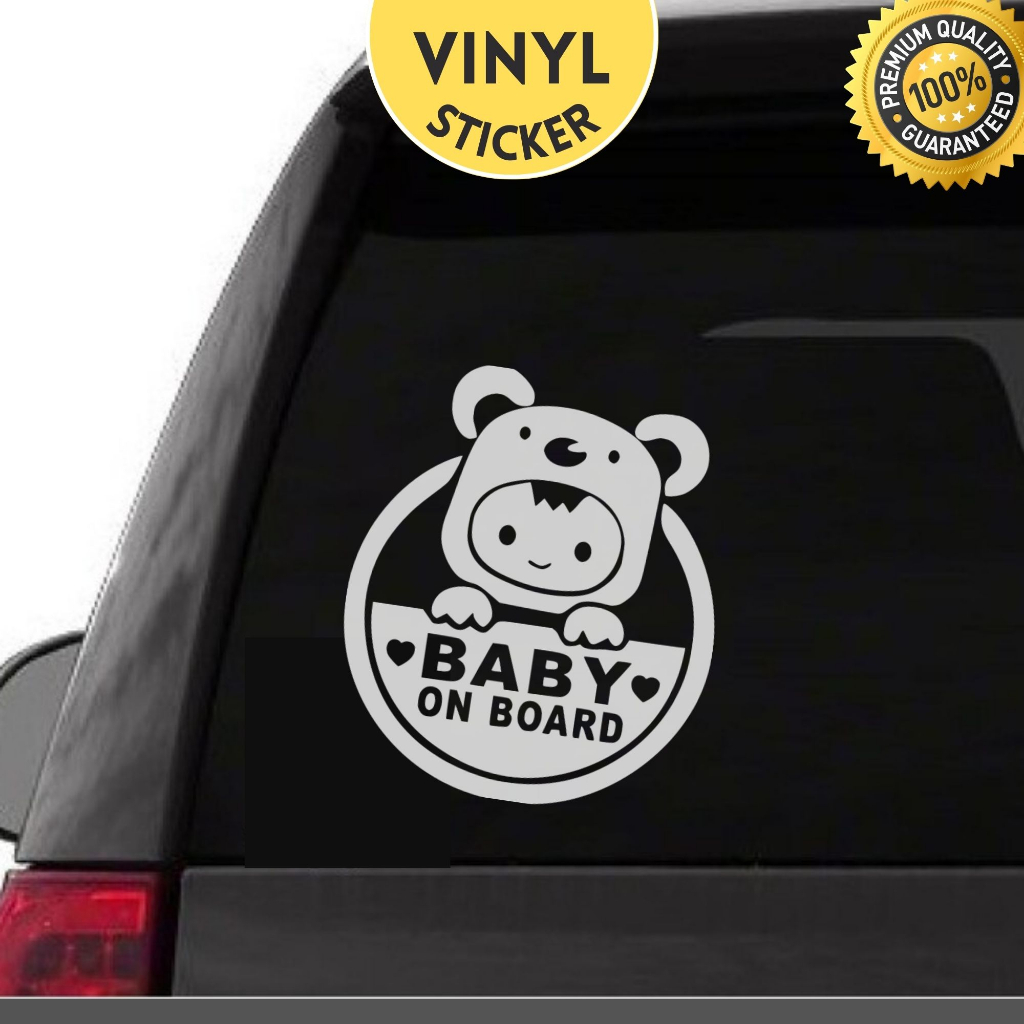 Cute Baby On Board - Car Vinyl Sticker / Kereta Stiker - Vinyl Sticker ...