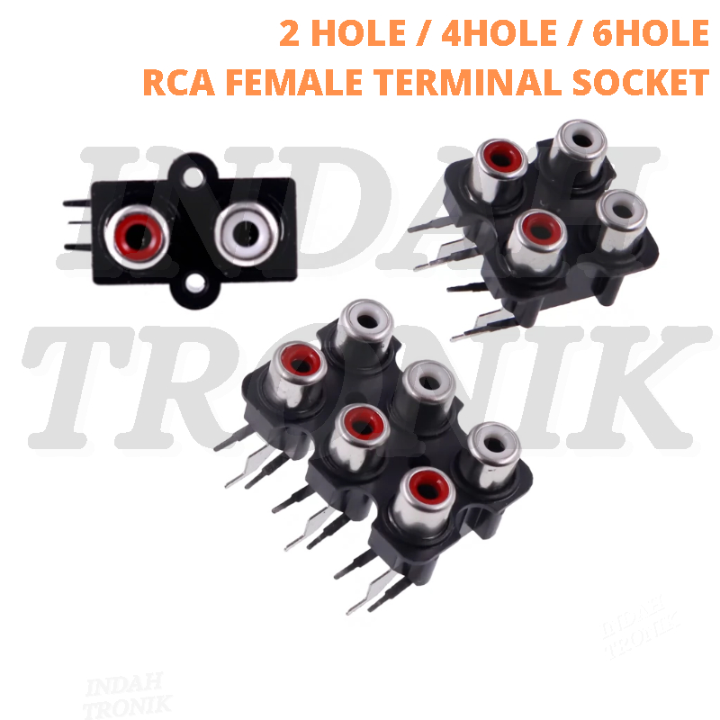 2Hole/ 4Hole/ 6Hole RCA Female Terminal Socket Solder Type Female Jack ...