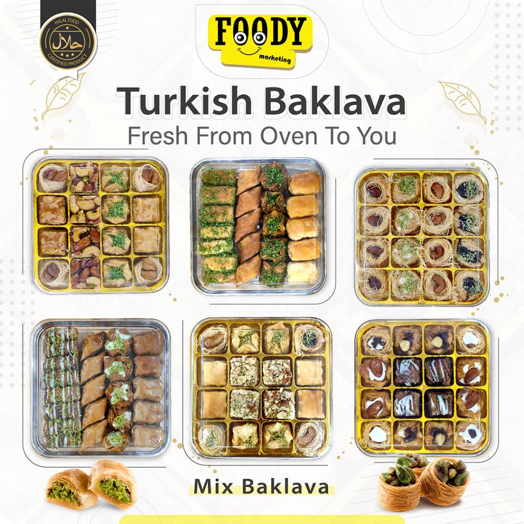 Turkish Baklava Sweet Mix Baklava | Assorted Baklava | Weekly Fresh ...