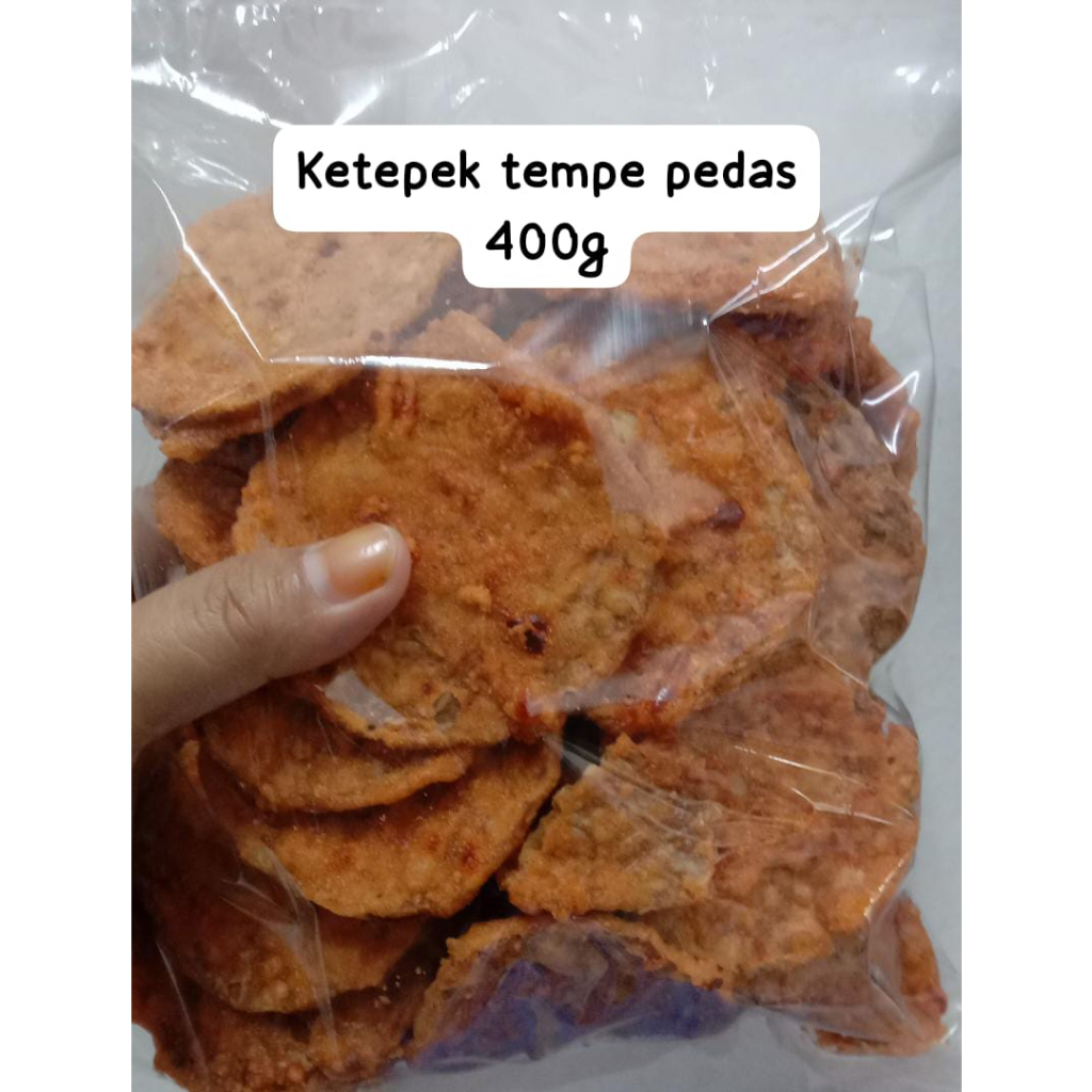 kerepek tempe BULAT pedas dan original petak rangup renyah 2 saiz 200g ...