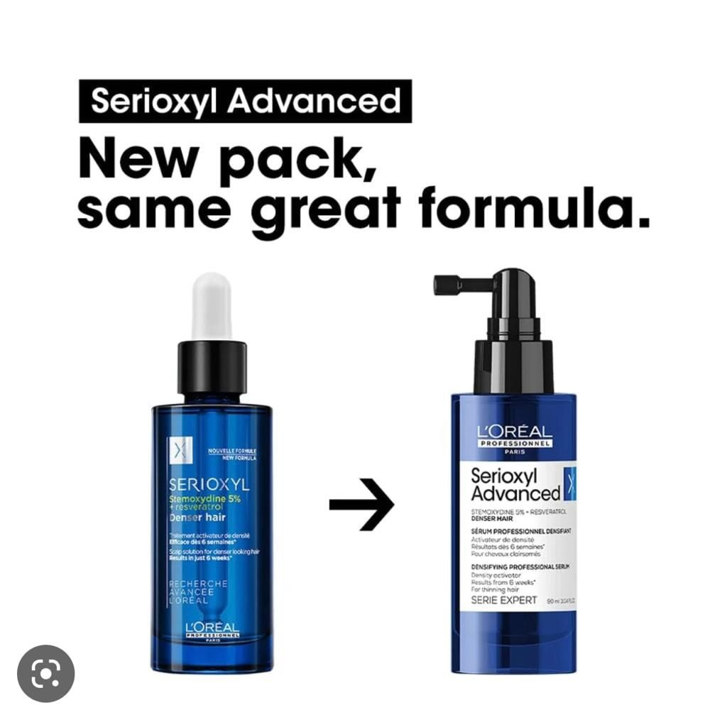 Loreal Professionnel Serioxyl Advanced Denser Hair Serum Treatment 90ml ...