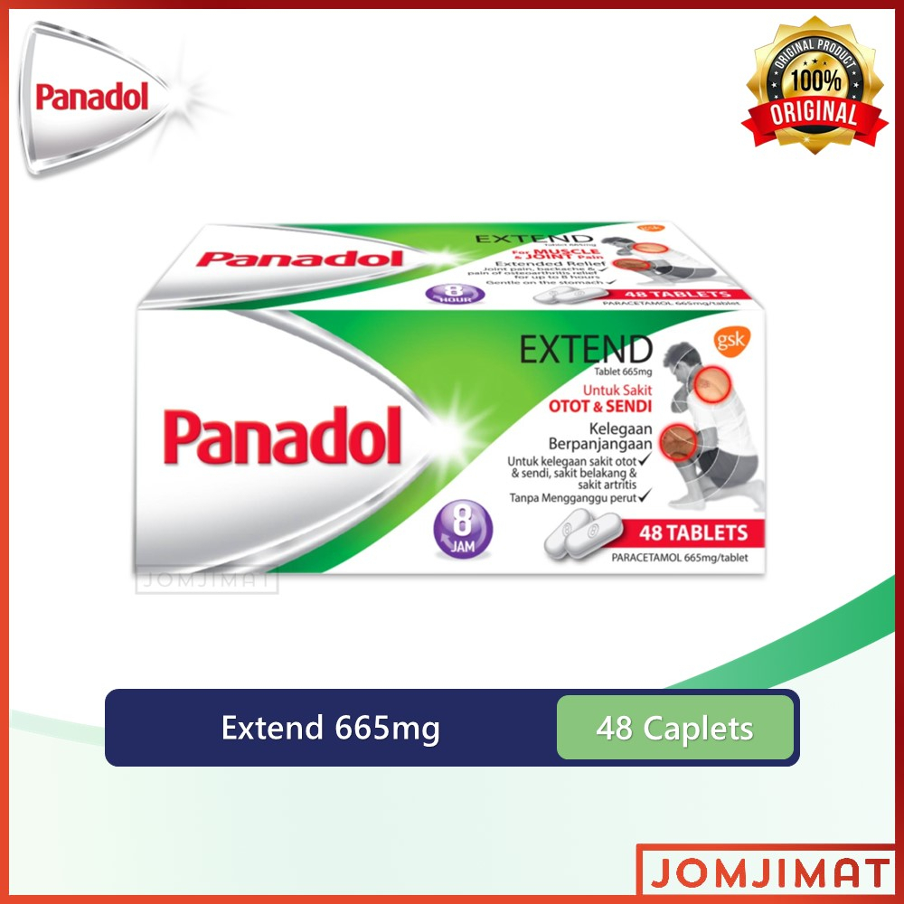 Panadol Extend for Muscle and Joint Pain Relief 665mg 48's caplets/box ...