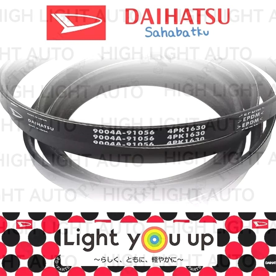Original Daihatsu Fan Belt 9004A-91056 for Perodua Myvi Lagi Best 1.3 ...