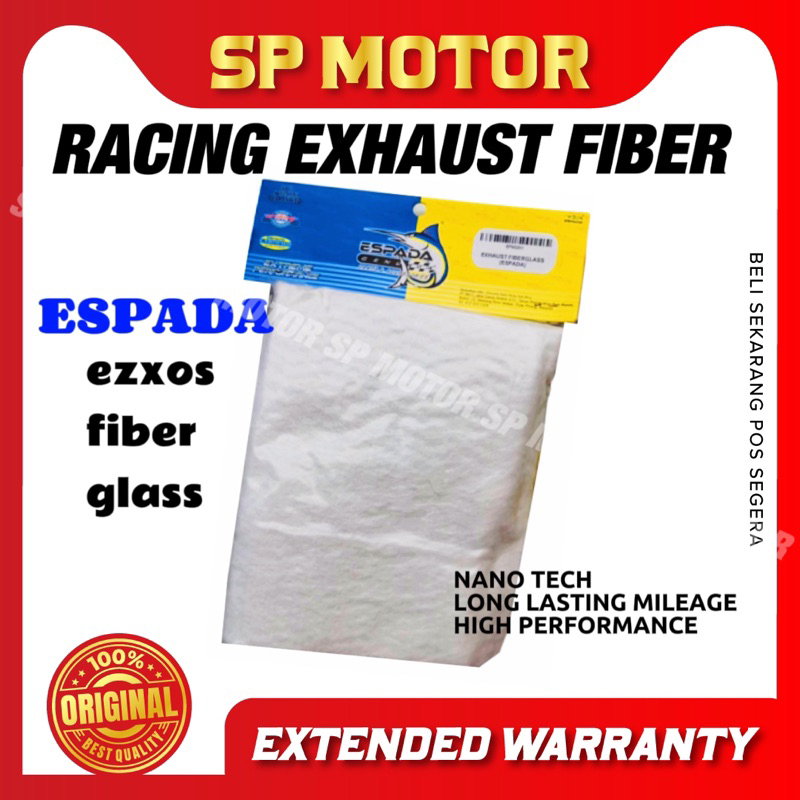 Espada Racing White Fiberglass 2 Layer Exhaust Pipe Ekzos 21.5cm x ...