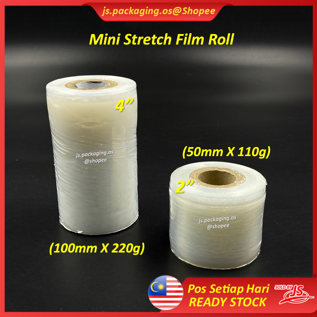 MINI STRETCH FILM 2" (50mm x 110g) / 4" (100mm x 220g) Mini Stretch Film Roll / Stretch Film ...