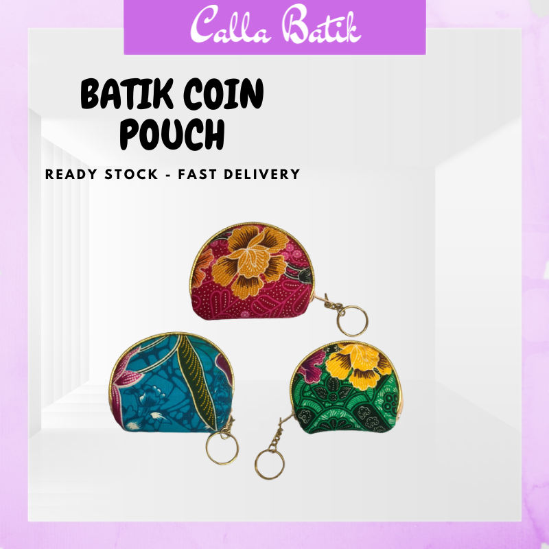 Handmade Women Batik Coin Purse Pouch Beg Duit Wanita Birthday Gift Set ...