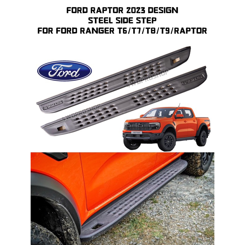 FORD RAPTOR V6 3.0 T6 T7 T8 T9 STEEL SIDE STEP RUNNING BOARD | Shopee ...