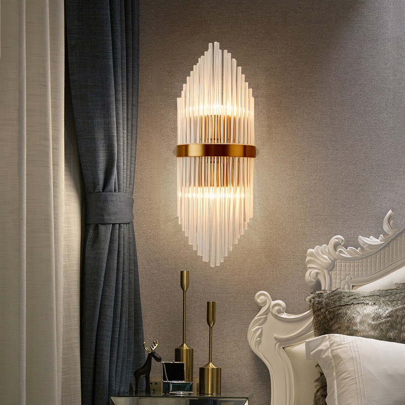 Luxury Crystal Wall Lamp Modern Hiasan Lampu living room LED Kristal ...