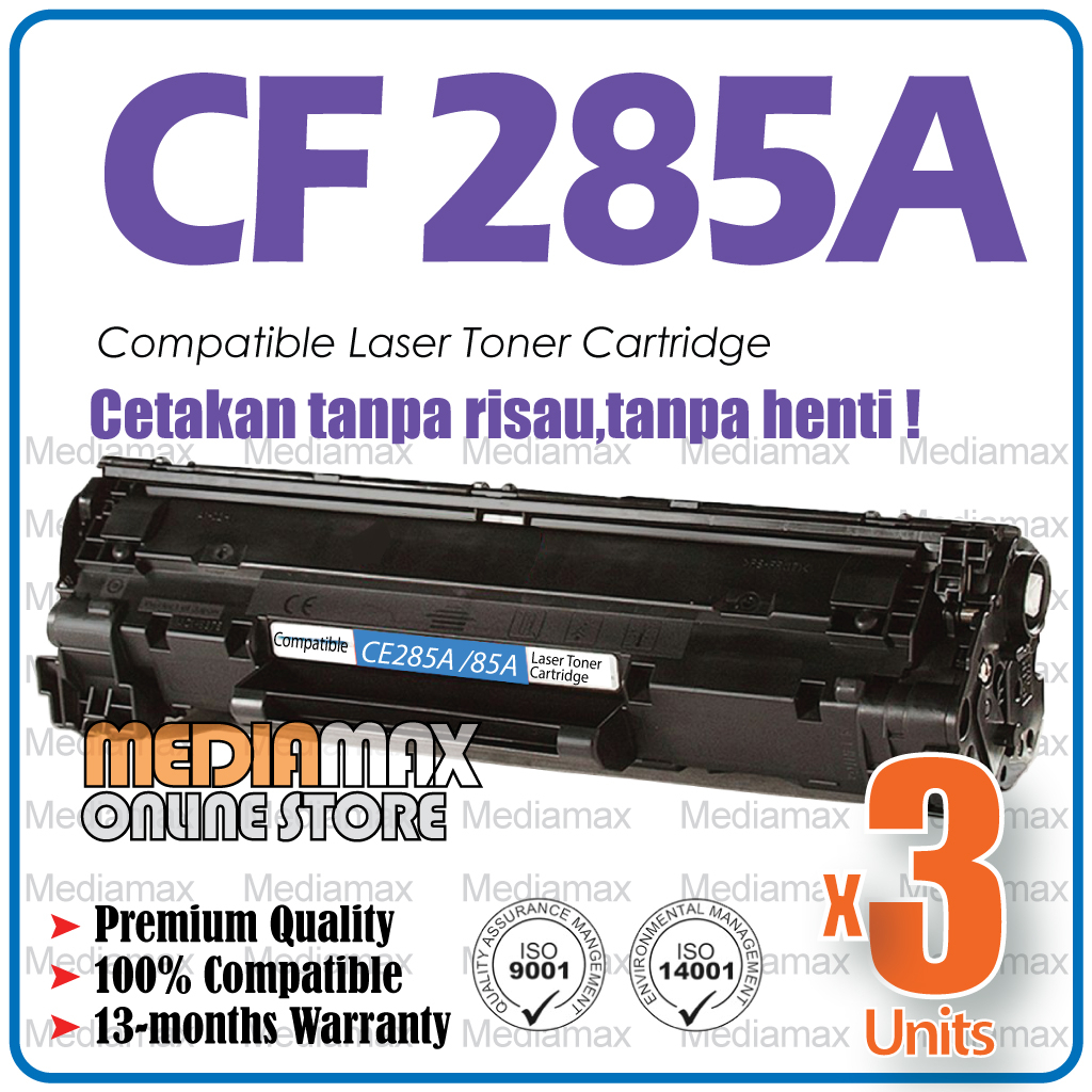 3x Compatible Toner 85A CE285A CE 285A Black for HP LaserJet P1002 ...