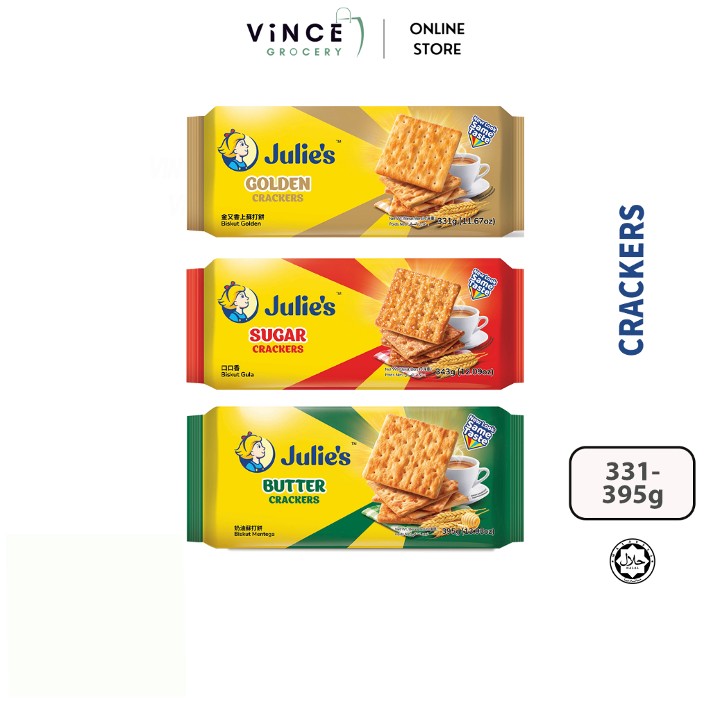 JULIE'S Golden Crackers / Sugar Crackers / Butter Crackers | 331-395G ...