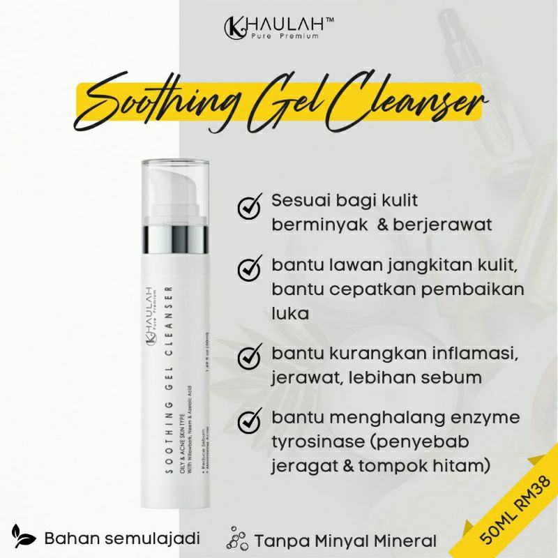 khaulah soothing gel cleanser 50ml | Shopee Malaysia