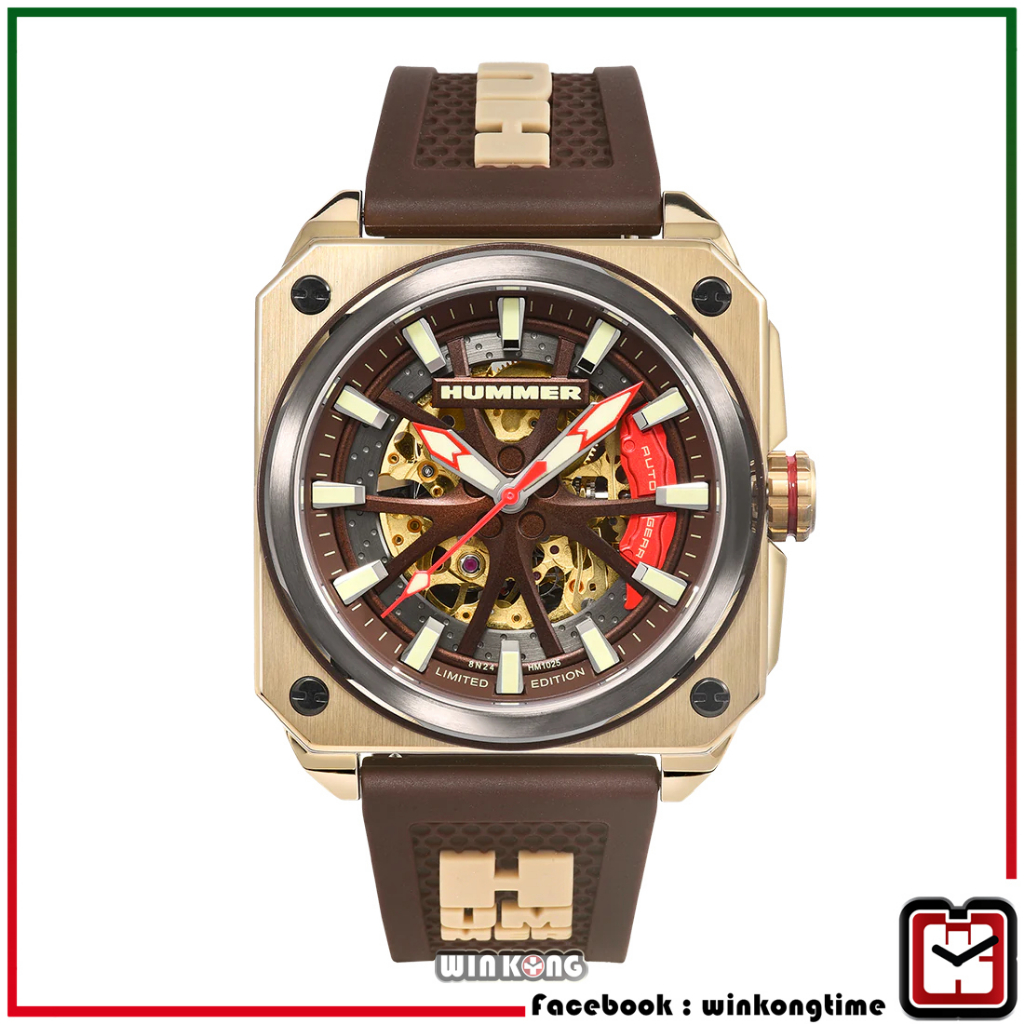 HUMMER MEN WATCH AUTOMATIC HM1025 GOLD X BROWN - LIMITED EDITION (1 ...