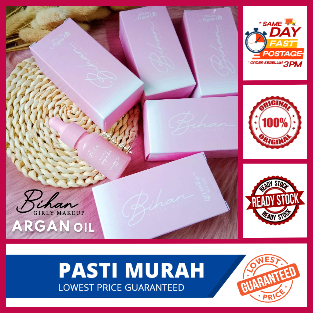 Bihan Argan Oil / Bihan Girly Makeup BGM 100% Pure Argan / Nabihan ...