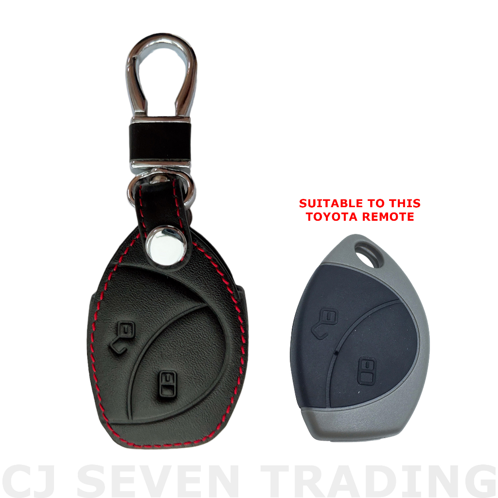 Toyota Hilux Vigo Innova Fortuner Vios Car Key Remote Cow Leather Key ...