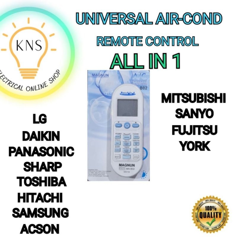 UNIVERSAL AIRCOND REMOTE CONTROL ALL IN 1 | Shopee Malaysia