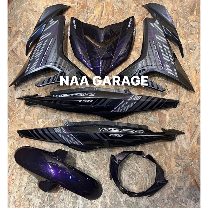 COVERSET PURPLE FIRST MODEL VELOZI Y15 V1-V2 FREE AMBLEM LOGO YAMAHA | Shopee Malaysia