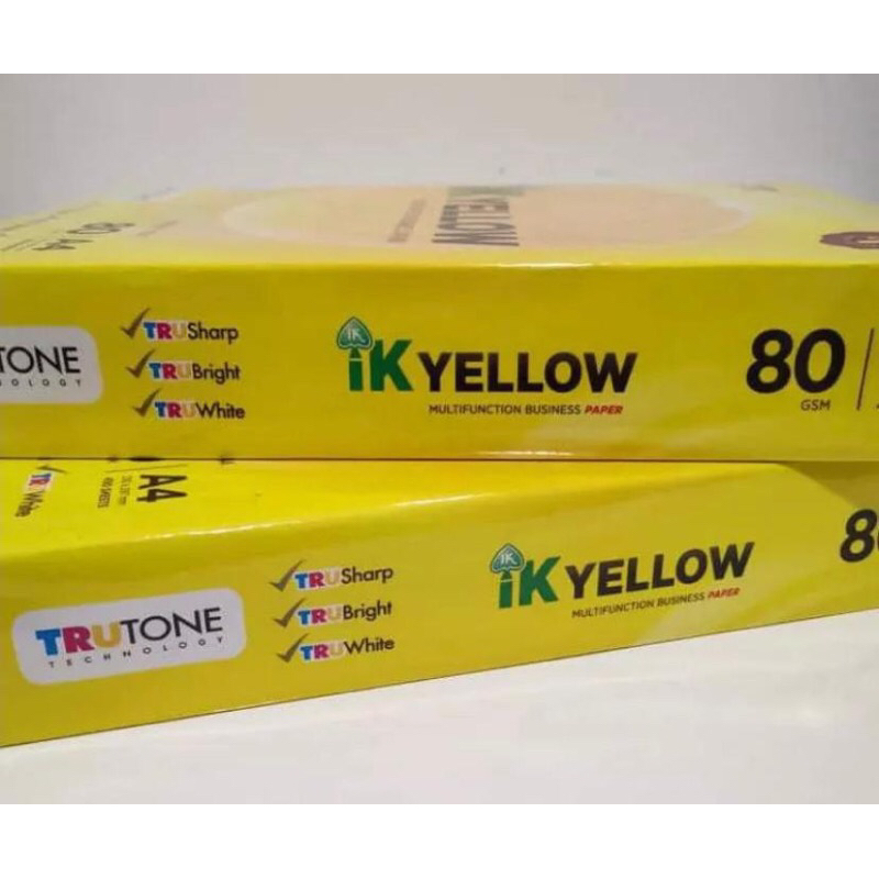 IK Yellow A4 Paper 80gsm 450 Sheets (210 X 297mm) #PhotocopyPaper # ...