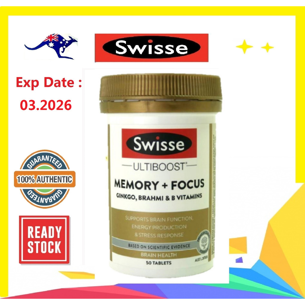 SWISSE Memory plus Focus 50 tablets | Shopee Malaysia