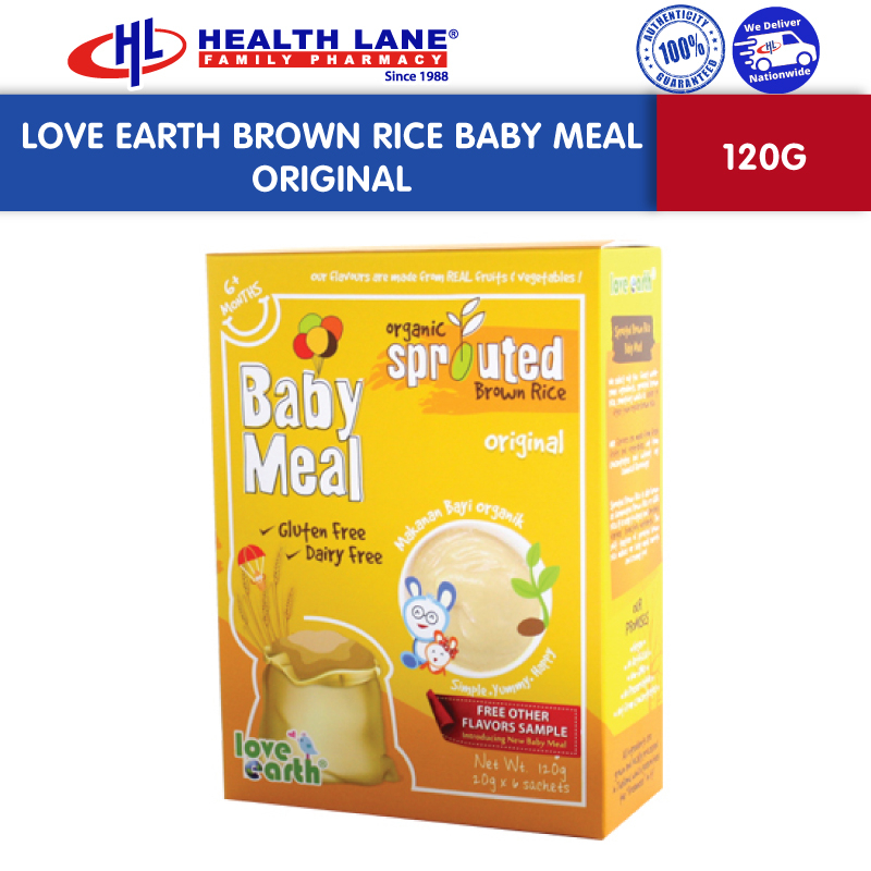 LOVE EARTH BROWN RICE BABY MEAL - ORIGINAL (120G) | Shopee Malaysia