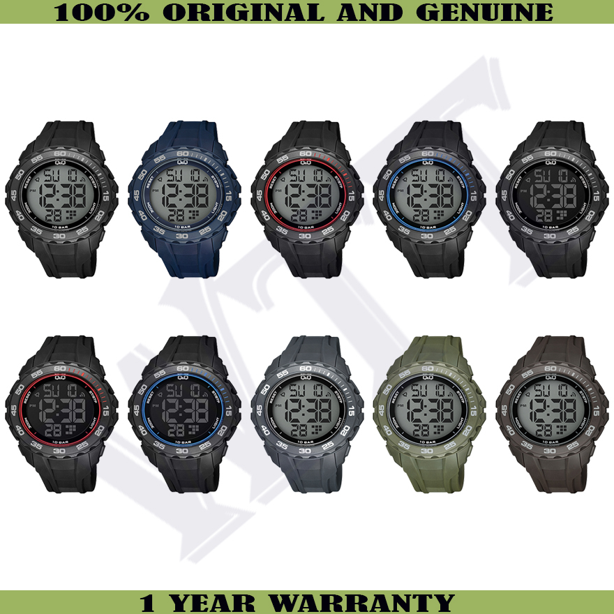 Q&Q G06A Digital Rubber Band Men Sport Watch Jam Tangan Lelaki (1 YEAR WARRANTY) | Shopee Malaysia