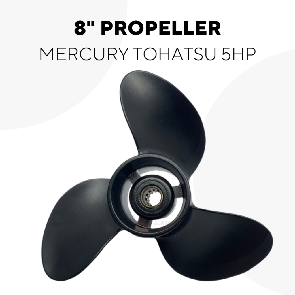 MERCURY 5HP PROPELLER 8" TOHATSU (7.8 X 8") ALUMINIUM KIPAS ENGINE ...
