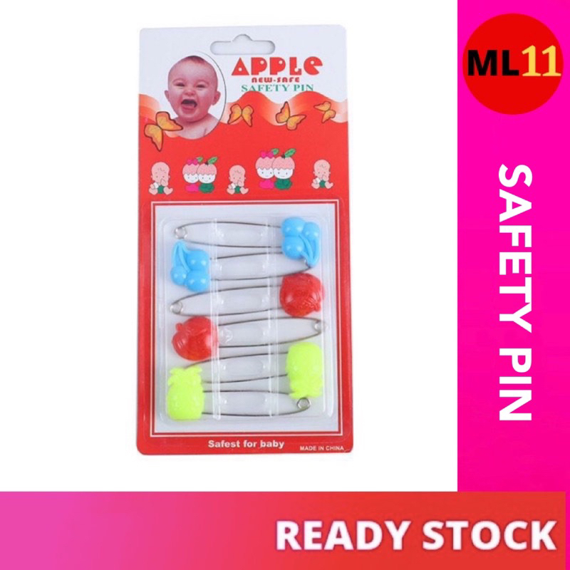 (6 PCS) Baby Safety Pin Snap Lock / Pin Keselamatan Lampin Baby ...