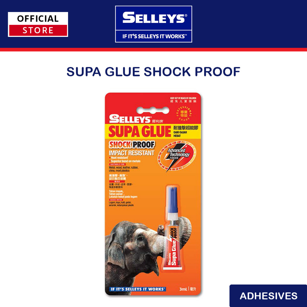 Selleys Supa Glue Shock Proof 犀利牌超强抗震胶水 (3ml) | Shopee Malaysia