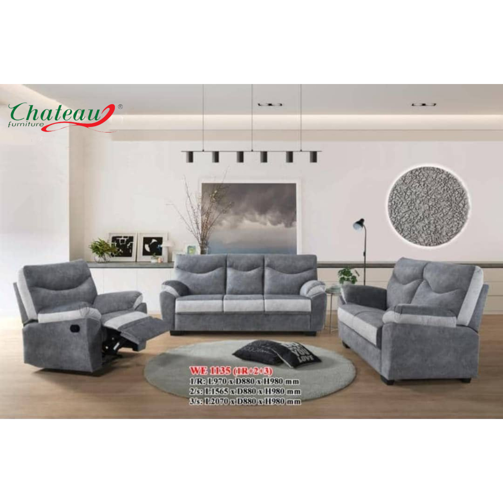 Sofa Set/ Recliner sofa set (1 seater recliner+2+3seater) | Shopee Malaysia
