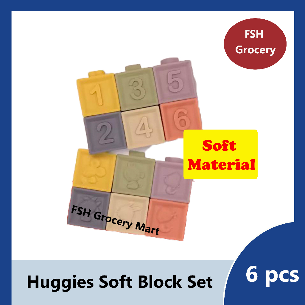 Huggies Soft Block Set (Soft Rubber Block For Babies) | Shopee Malaysia