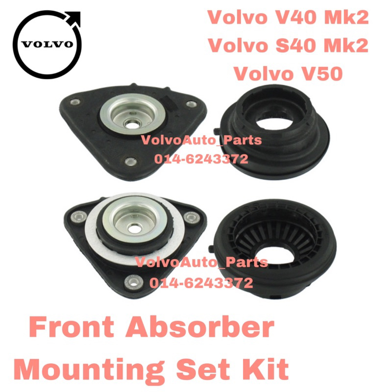 Original Volvo Front Absorber Mounting Set Kit V40 II / S40 II | Shopee ...