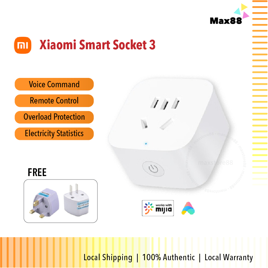 Xiaomi Mi Smart Socket 3 Time Switch Remote Mobile WiFi Wireless Wall ...