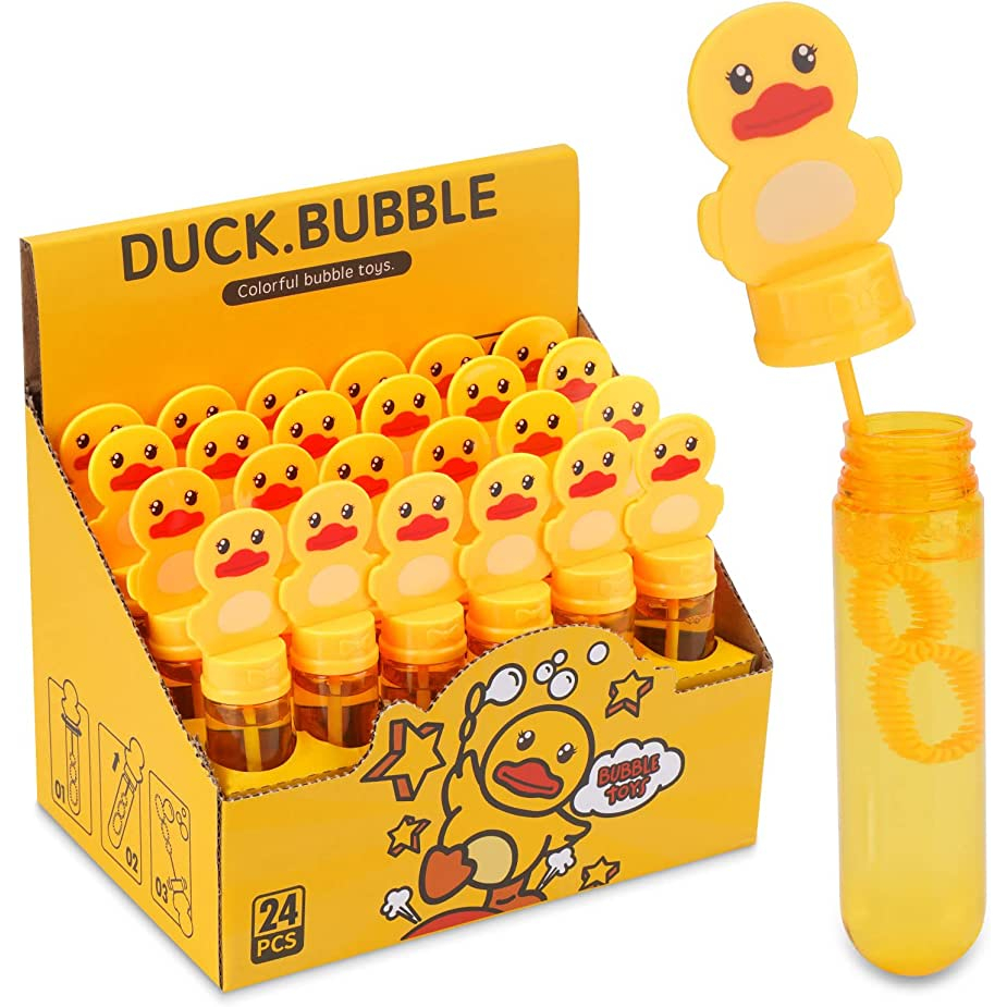 Bubbles for Kids Rubber Duck Toy Party Favors 6/12/24 pcs Outdoor ...