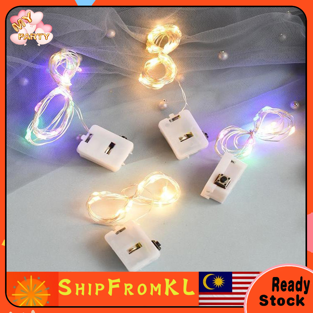 Ready Stock LED Battery Powered Mini LED Copper Wire String Fairy Light ...