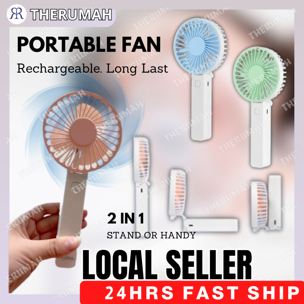 Portable USB Mini Fan Kipas Pegang Kecik Angin Kuat 3 Mode Adjustable ...