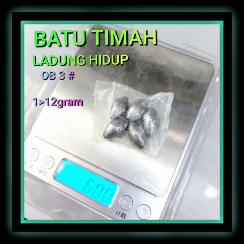 BATU LADUNG TIMAH HIDUP OB 3# 12gram sebungkus 5 biji | Shopee Malaysia