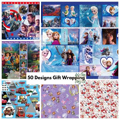 Gift Wrapping Paper Kertas Hadiah Balut Hadiah Cartoon Pembalut Hadiah ...