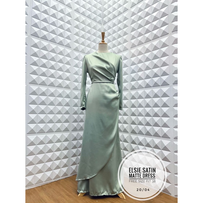 🔥HOT SELLING🔥Dress Satin Viral Tiktok Raya Haji Dress Labuh Kembang ...