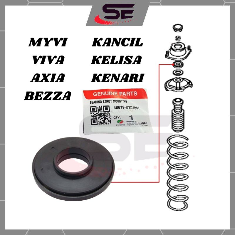 PERODUA Front Absorber Mounting Bearing Myvi Kancil Kelisa Kenari Viva Bezza Axia Bearing ...