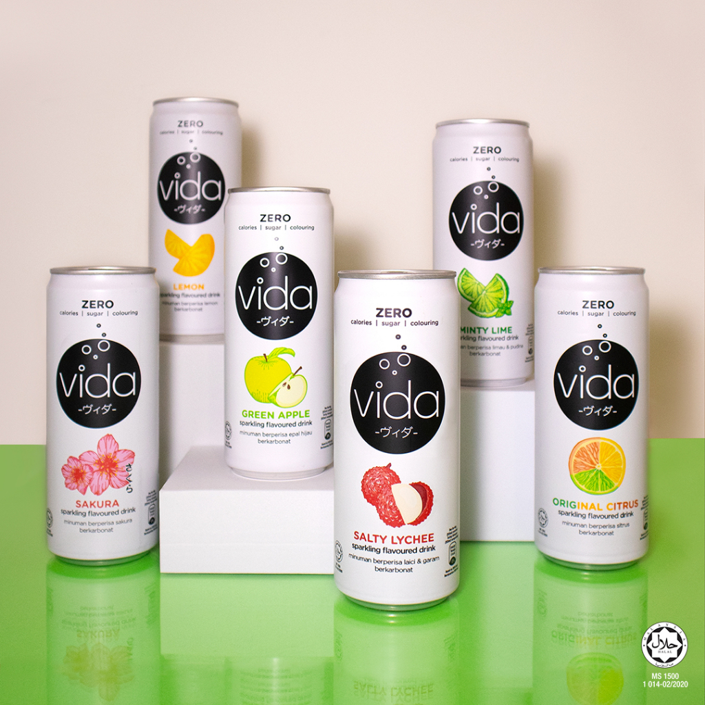 [VIDA] Sparkling Drink Zero Range C Range 325ML HALAL | Shopee Malaysia