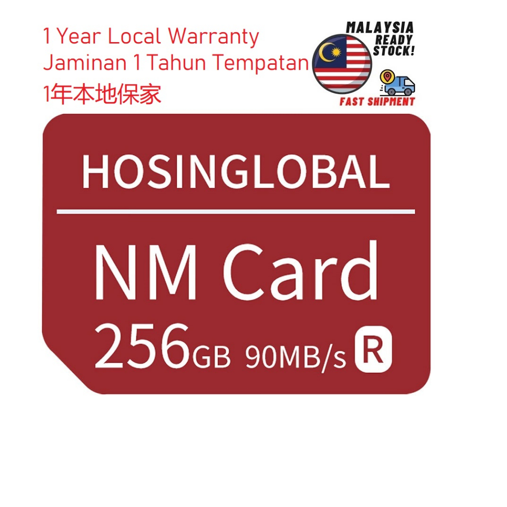 100% Original Ori Genuine HOSINGLOBAL NM Card 128GB / 256GB 90MB/s Kad ...