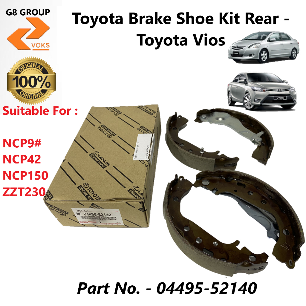 Toyota Brake Shoe Kit Rear - Toyota Vios ( 04495-52140 ) | Shopee Malaysia