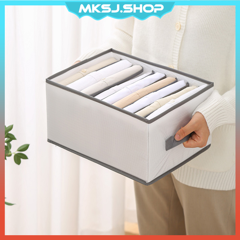 7/8/9 Grids Clothes Organizer Foldable Clothe Storage Hard Box Wardrobe ...