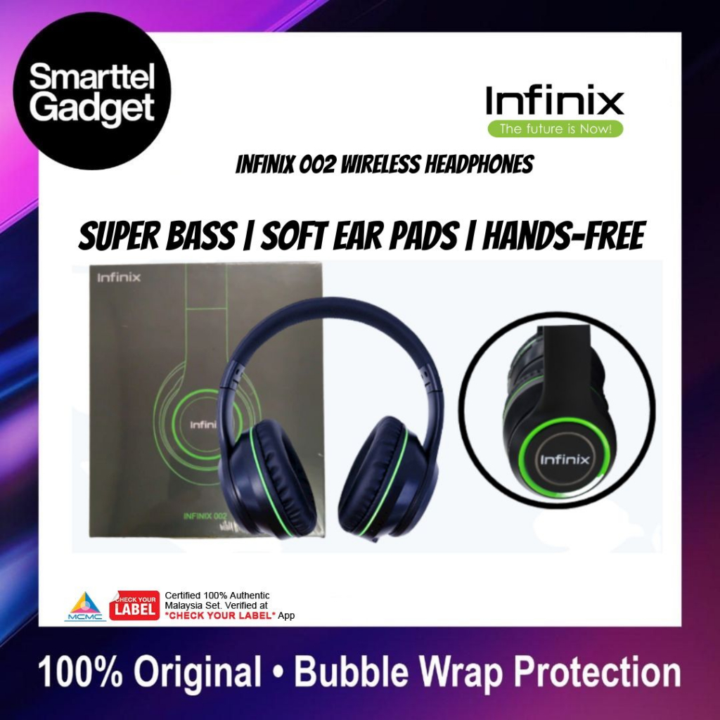 Infinix 002 Wireless Bluetooth Headphones Original Infinix Malaysia ...