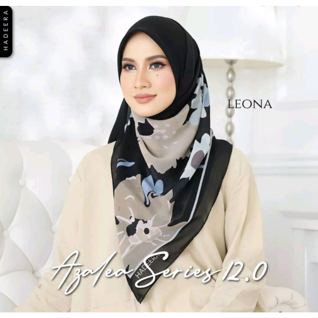 Tudung Bawal Printed Chiffon Bidang 48 Hadeera Azalea Ironless Hijab ...