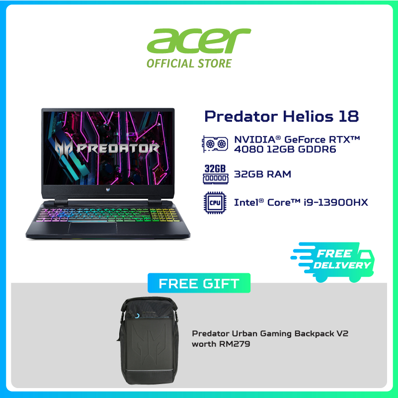Predator Helios 18 Gaming Laptop 13th Gen Core i9/RTX™ 4080 (PH18-71 ...