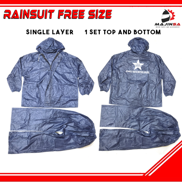BAJU HUJAN RAINSUIT RAINCOAT SINGLE LAYER FREE SIZE YAMAHA STAR ...